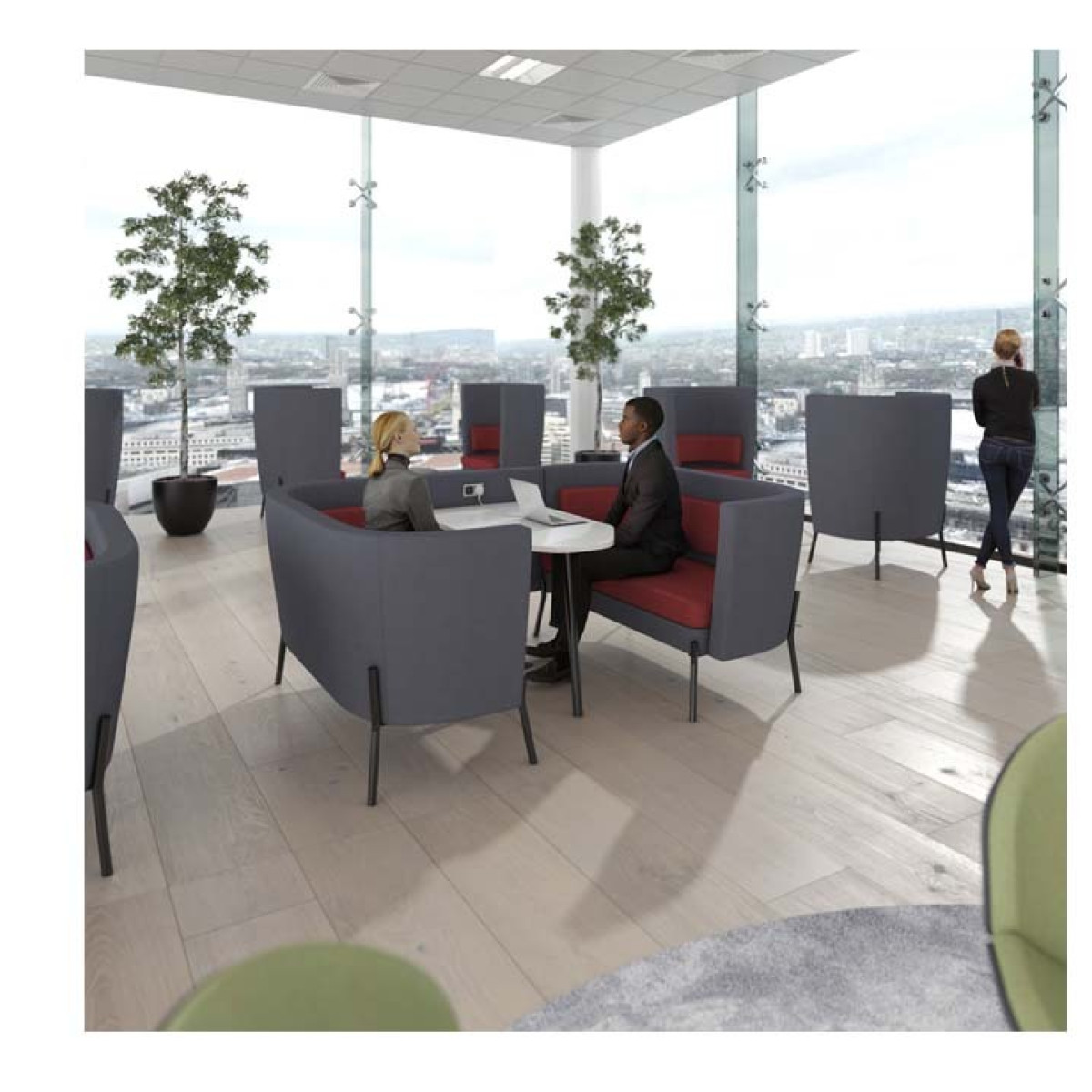 Lof Direct | Tilly Meeting Booth - Low Back for Two People
