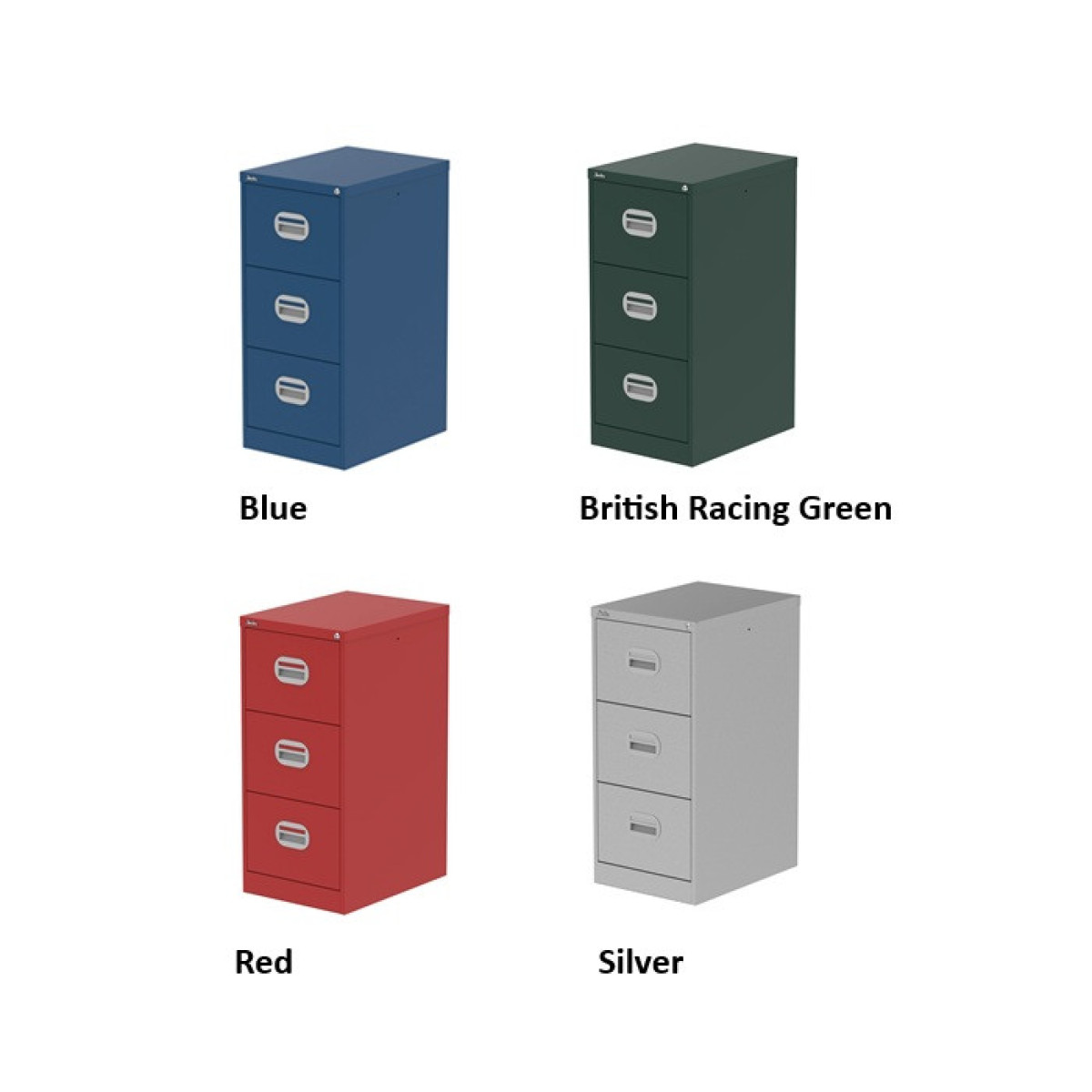 Lof Direct | Silverline 3 Drawer Filing Cabinet – Lockable Metal…