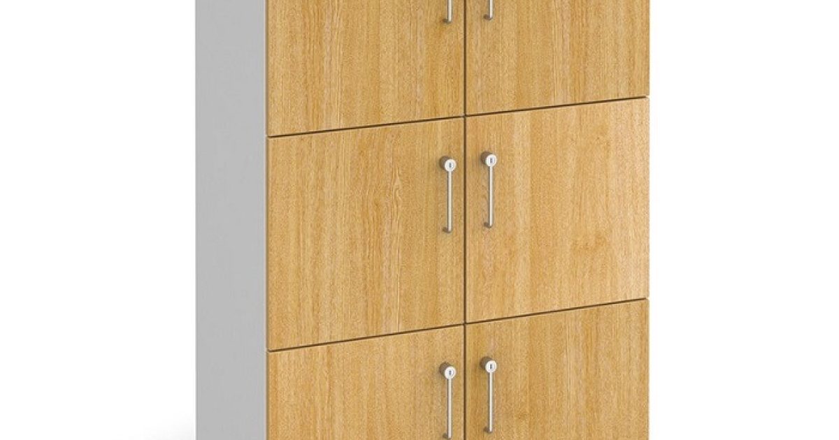 Lof Direct | 6-Door Wooden Locker Unit