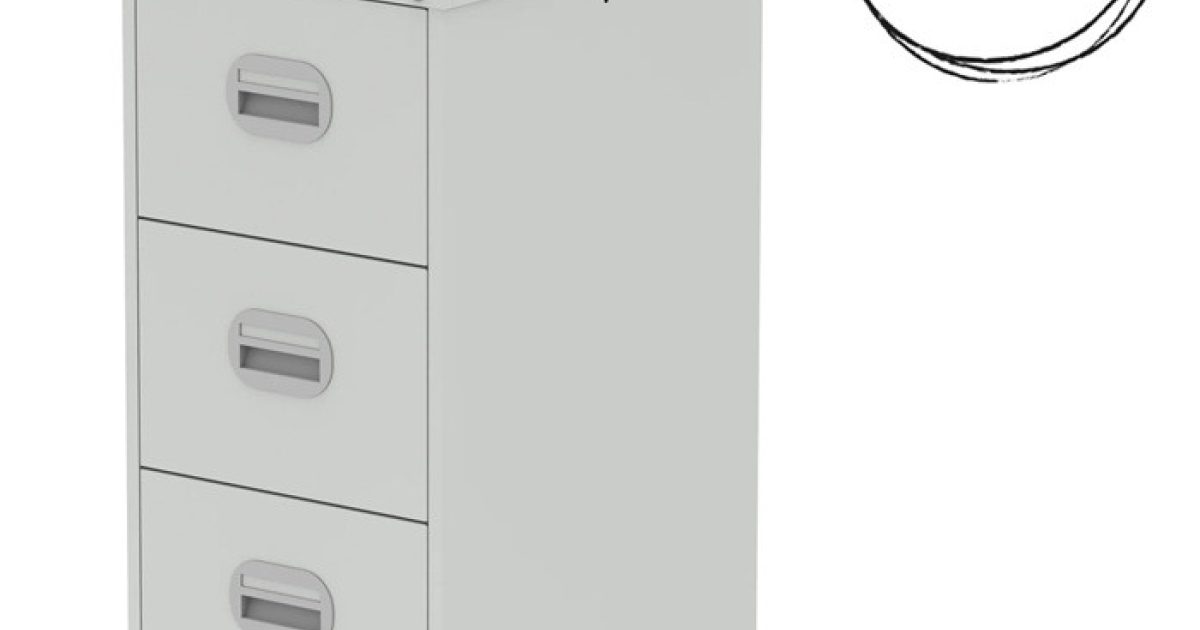 Lof Direct | Silverline 3 Drawer Filing Cabinet – Lockable Metal…